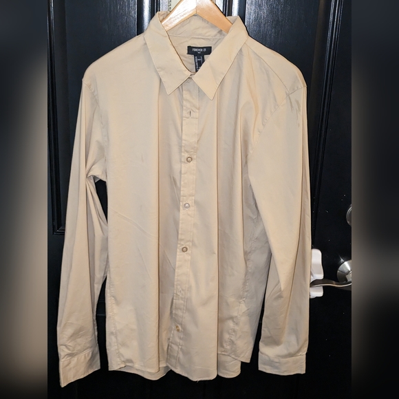 Forever 21 | Shirts | Forever 2 Mens Tan Button Up Shirt | Poshmark